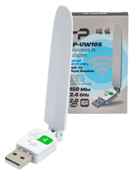 WI-FI адаптер USB 150 Mbs,бБеспроводной адаптер, донгл с антенной ...
