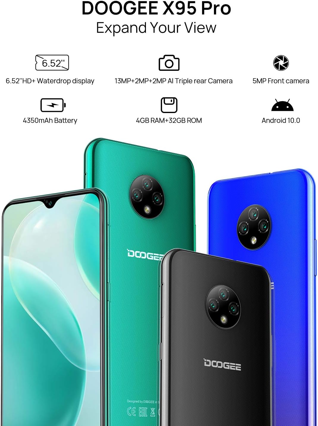 Смартфон Doogee X95 Pro 32 ГБ 4 ГБ Синий 6.52 IPS DOOGEE X95 Pro купить ...