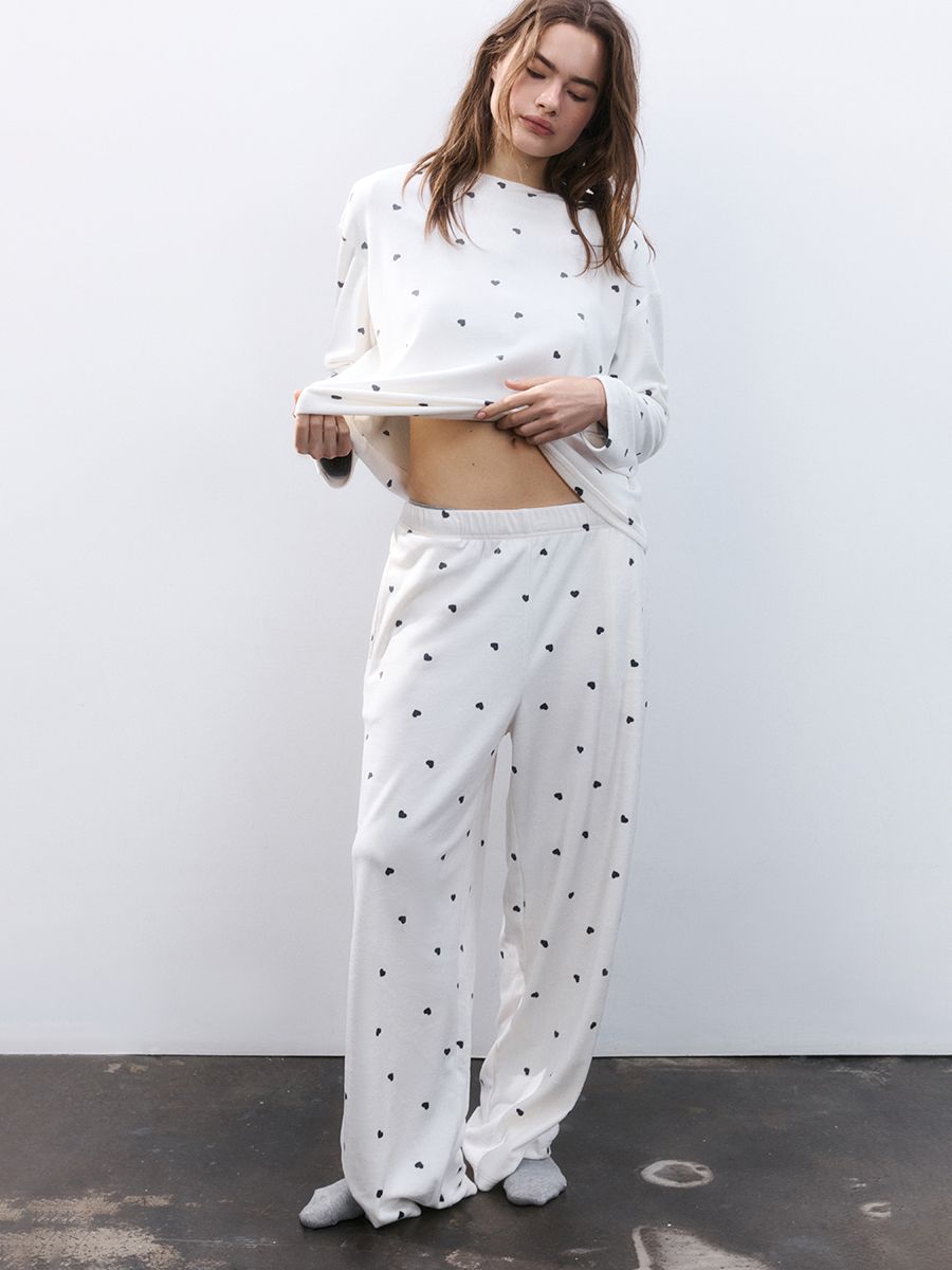 Брюки Женский Befree серый для дома Велюр искусственный, размер 50 Резинка полуприталенный На ...