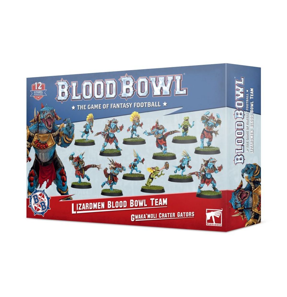 Warhammer Blood Bowl Миниатюры - Lizardmen Blood Bowl Team Gwaka'moli ...
