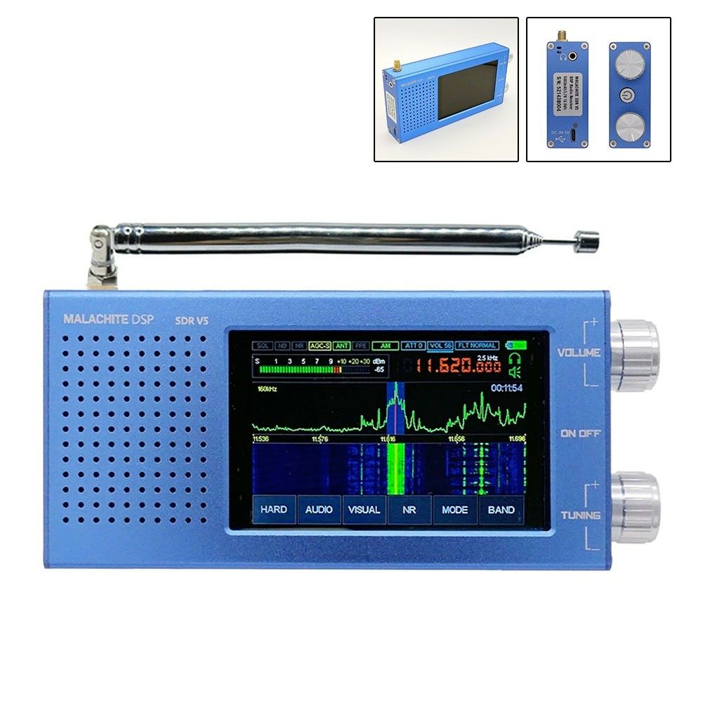 Радиоприемник DSP SDR Malachite V5 с опцией прошивки 1.10d синего цвета ...