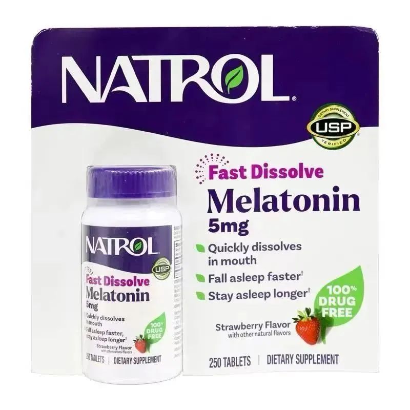 Natrol Melaton, 5 мг , вкус клубника, 250 таблеток, доставка почтой ...