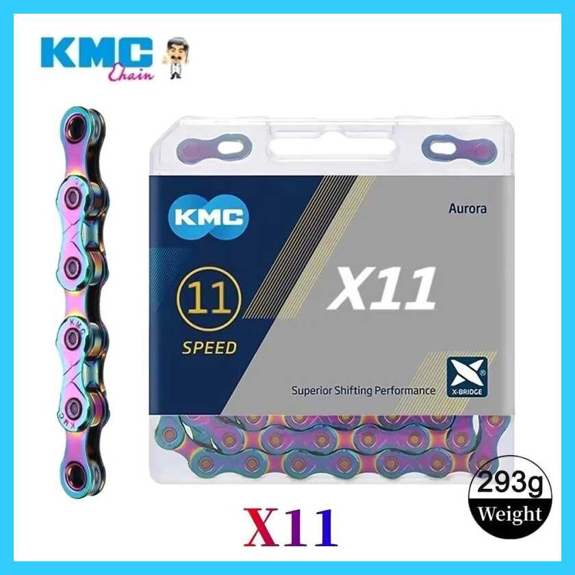 KMC X11 118L Цветная велосипедная цепь с замком, коробка купить на OZON ...