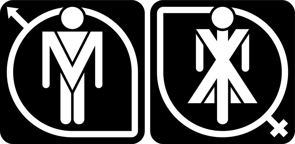 Табличка на туалет мужской и женский/ табличка для уличного туалета wc ...
