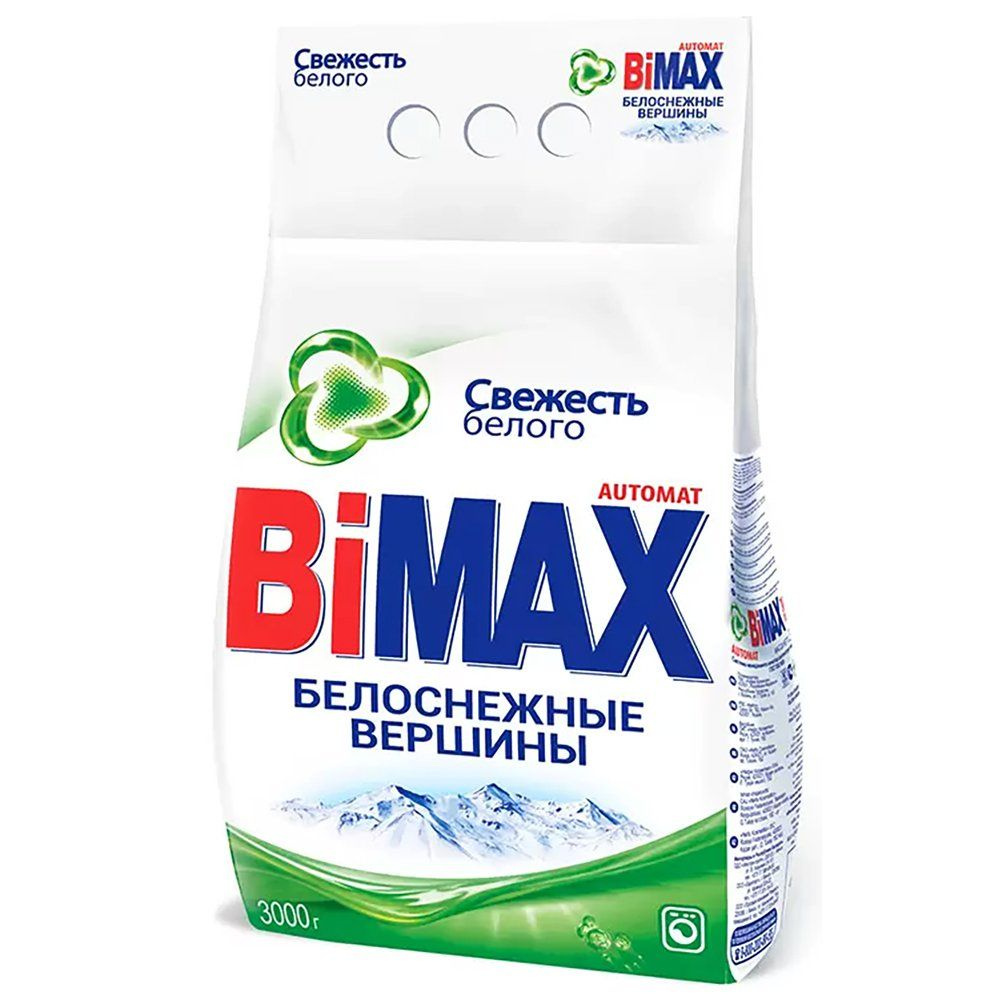 BiMAX Стиральный порошок 3000 г Для белых тканей, Для цветных тканей - купить с доставкой по ...