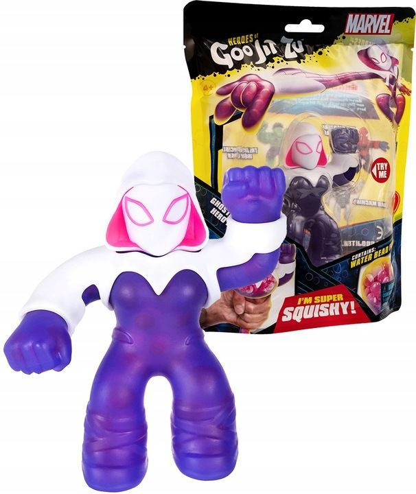 Фигурка Goo Jit Zu Marvel Ghost Spider Hero Pack - Растягивающаяся ...
