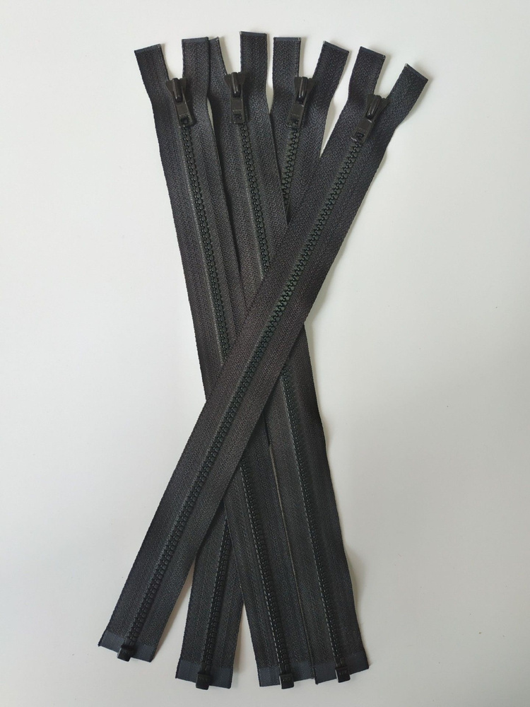 Застежка-молния разъемная, черная. Трактор. YKK. Тип 3. Длина 70 см. 1 бегунок - купить с ...