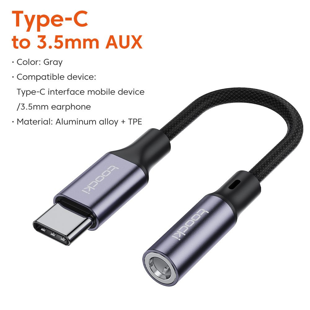 Кабель 3 5 мм Usb Type C Toocki Кабель переходник адаптер Кабель
