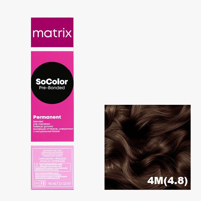 Краска для волос, 4M (4.8), MATRIX, SoColor Pre-Bonded, 90 мл ...