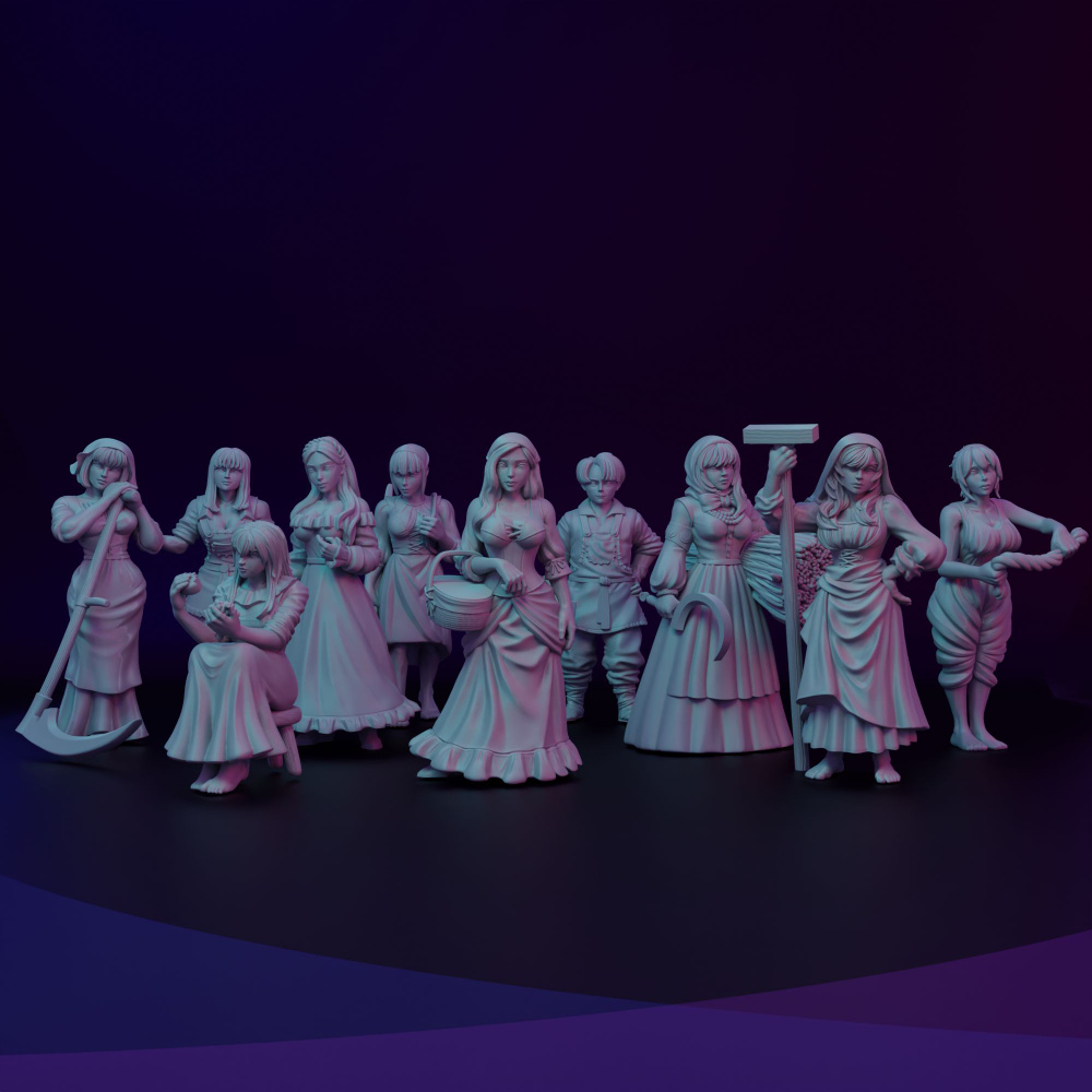 Миниатюры набор "Горожане" ДнД DnD Pathfinder НРИ рост 32мм - купить с доставкой по выгодным ...