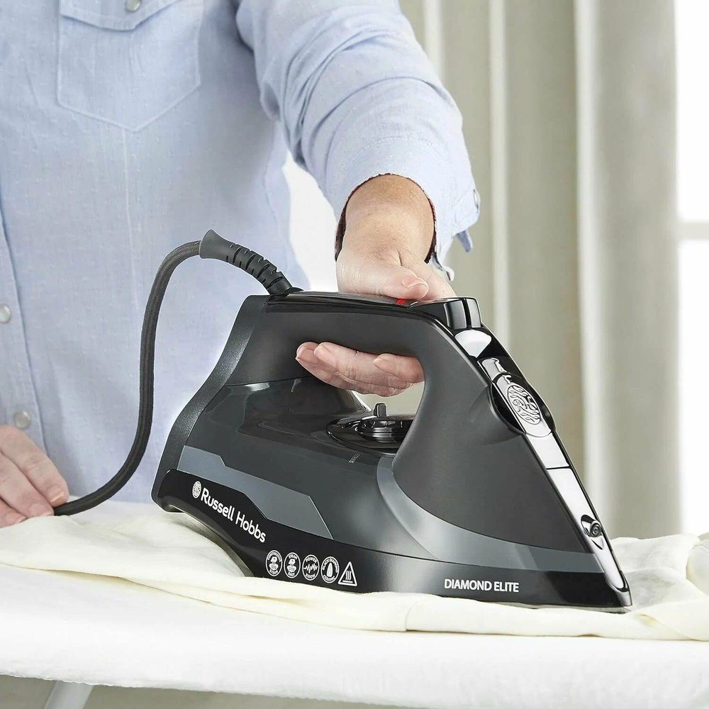 Паровой утюг Russell Hobbs 27000 Steam Iron 3100 Вт, 350 мл, черный ...