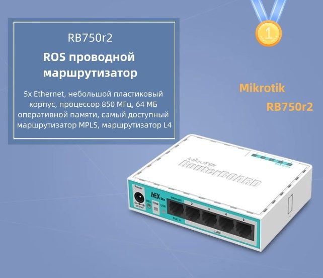 Роутер MIKROTIK RB750r2, белый, 2.4 ГГц купить по низкой цене с ...
