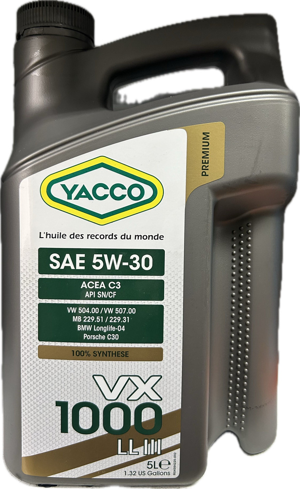Масло моторное YACCO 5W-30 Синтетическое - купить в интернет-магазине ...