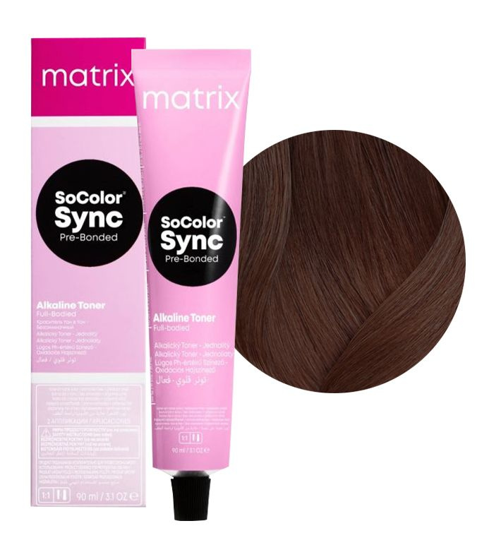 Краска для волос Matrix SoColor Sync Pre-Bonded 5M светлый шатен мокка ...