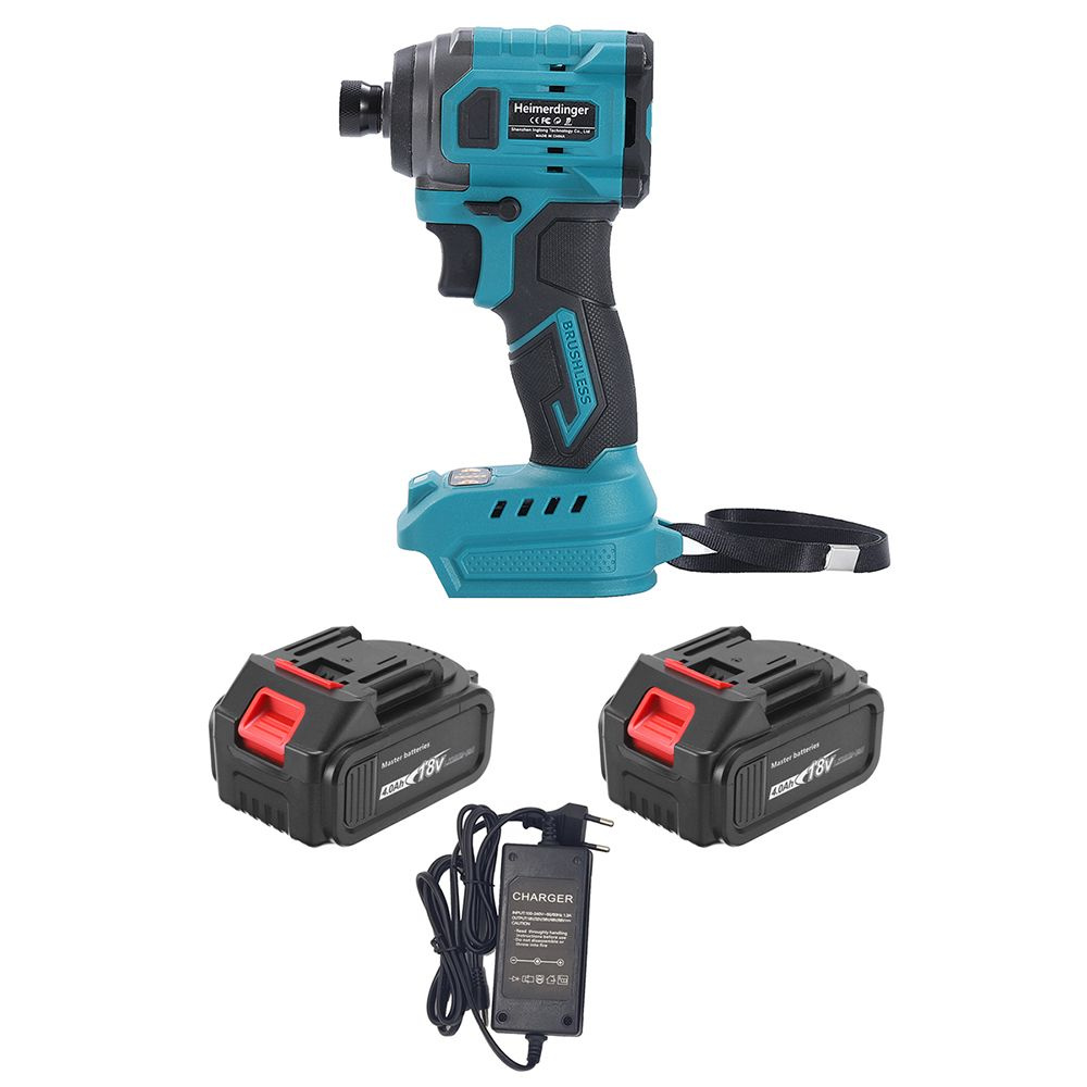 Беспроводной ударный шуруповерт Heimerdinger 18В, максимум 220N.m, 2х4 ...