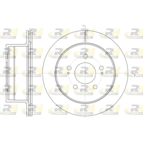Диск тормозной задний вентилируемый для автомобиля Hyundai, ROADHOUSE ...