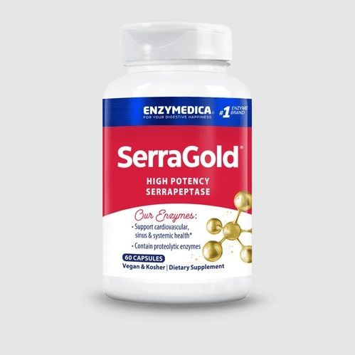 Enzymedica SerraGold 100 000 SPU Высокоэффективная серрапептаза, 60 ...