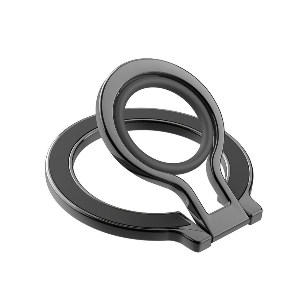 Металлическая подставка Magsafe Magnetic Phone Rings - полностью черная ...