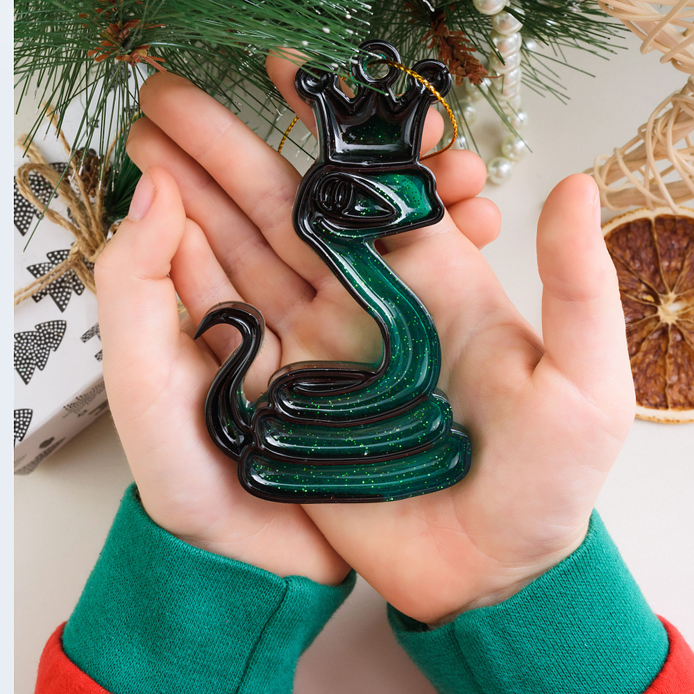 Елочная игрушка Змея - Символ 2025 года, ручная работа купить c ...