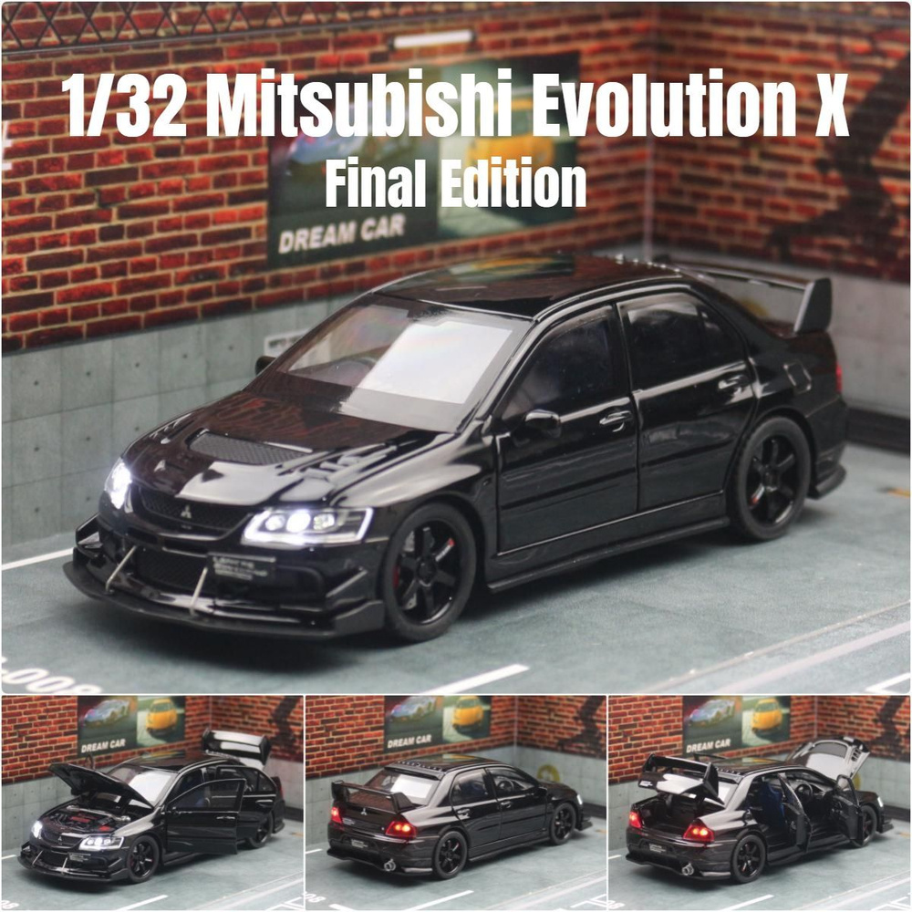 DIECAST CAR 1/32 Коллекционная металлическая машина Mitsubishi Lancer ...