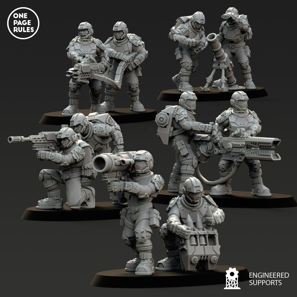 Миниатюра Warhammer Astra Militarum Human Force Weapons Team купить на ...