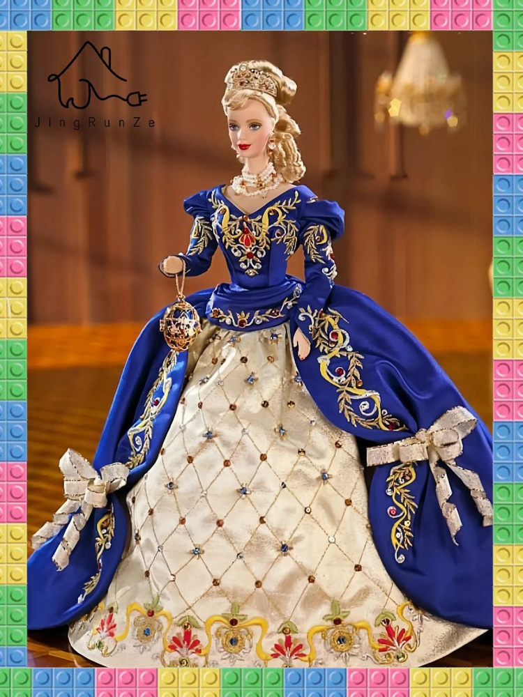 Кукла Barbie Faberg 1998, керамическая кукла графиня, выпущенная ограниченным тиражом, голубое ...