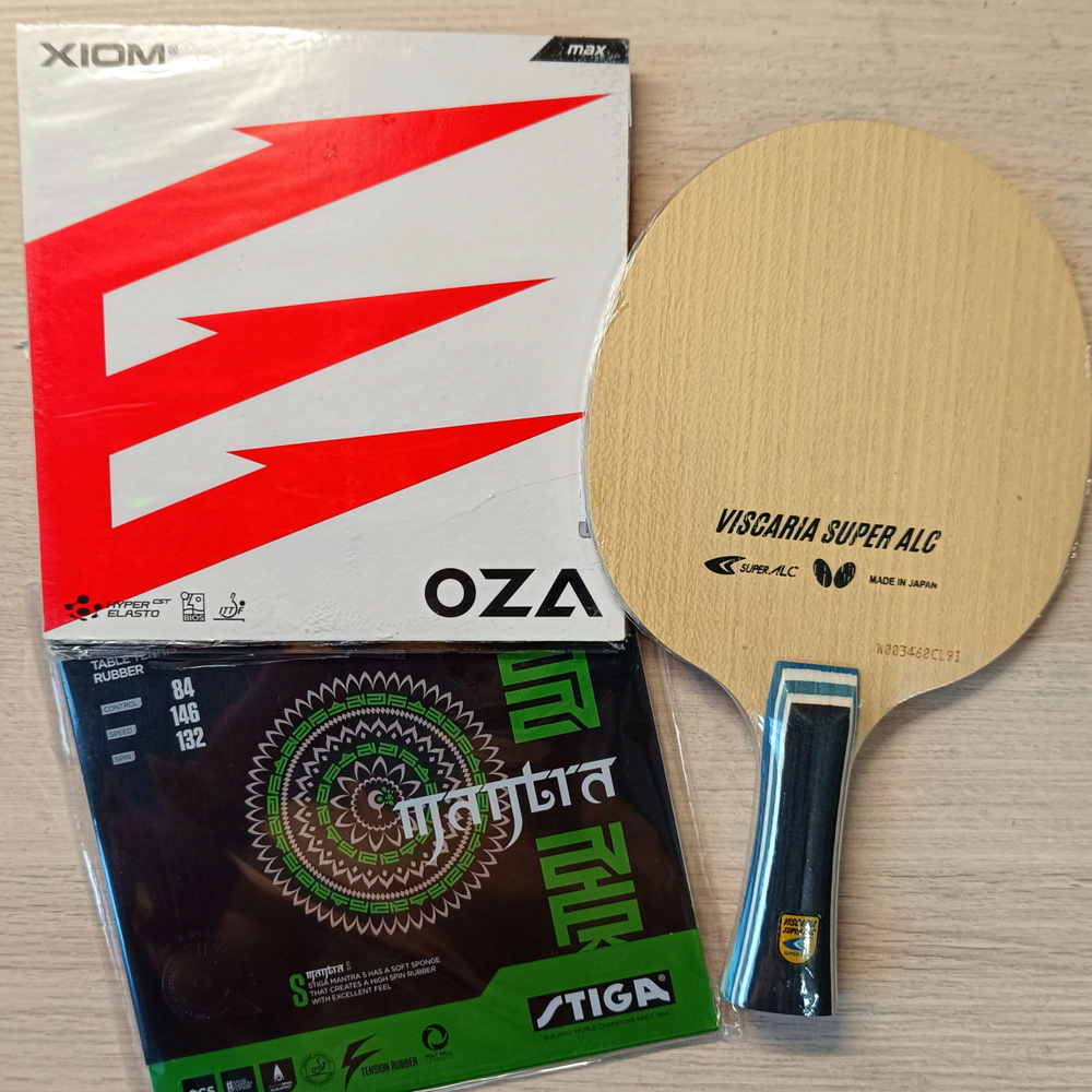 Ракетка ручной сборки Butterfly viscaria SUPER ALC + Stiga mantra S + Xiom OZA купить на OZON по ...