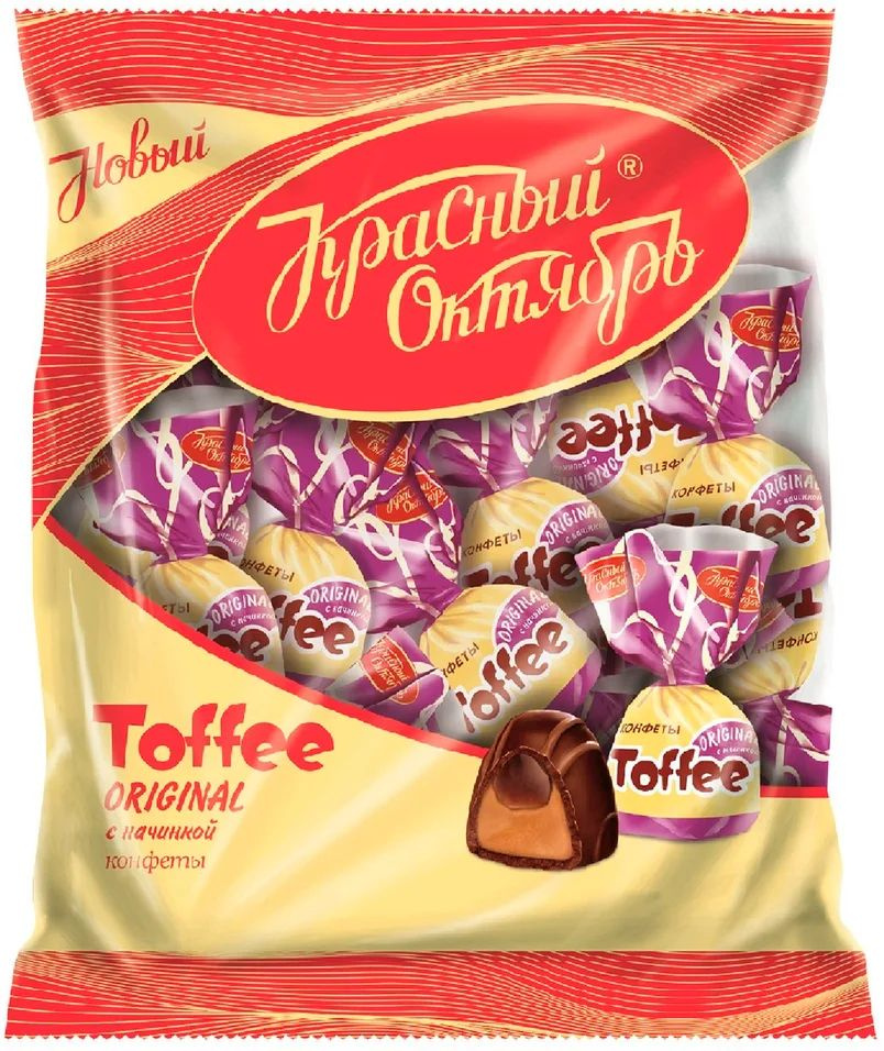 Конфеты Красный Октябрь Toffee Original с начинкой 250г купить на OZON ...