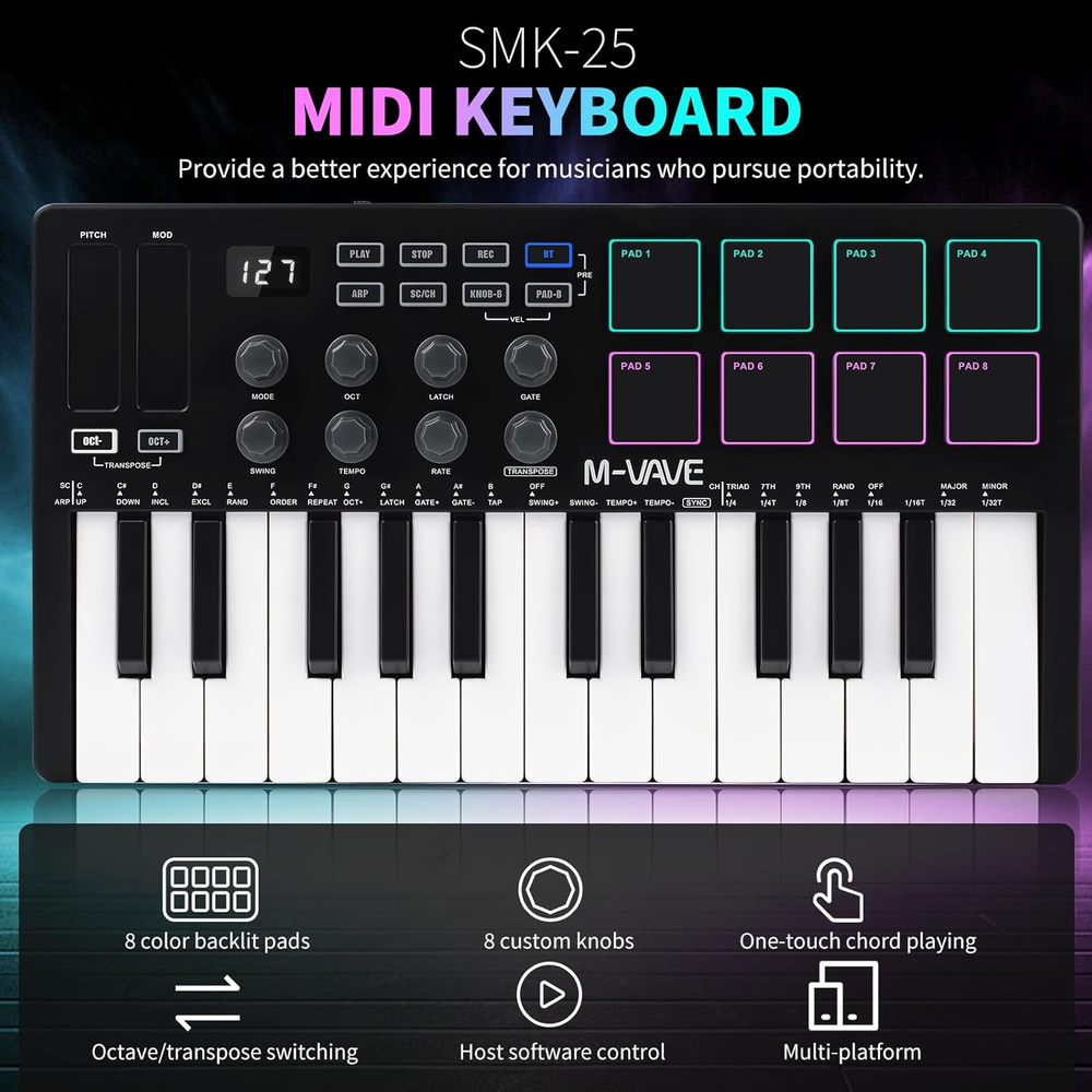 MIDI-клавиатура купить на OZON по низкой цене (2060249456)