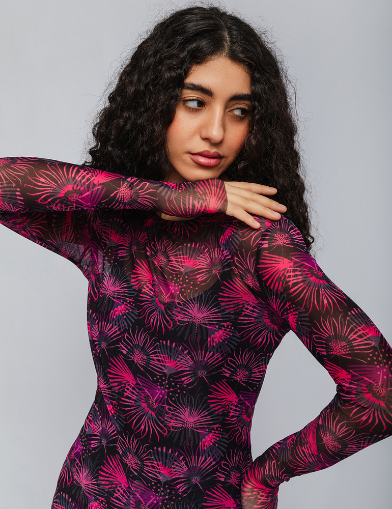 Лонгслив Женский chic chick черный Длинный, размер 48 Полиэфир, Эластан ...