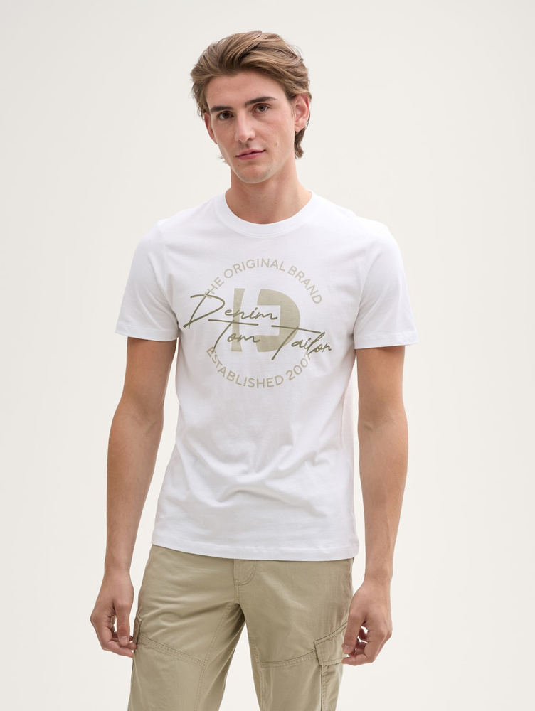Футболка Мужской Tom Tailor белый, размер 46 Бангладеш купить c доставкой на OZON по низкой цене ...