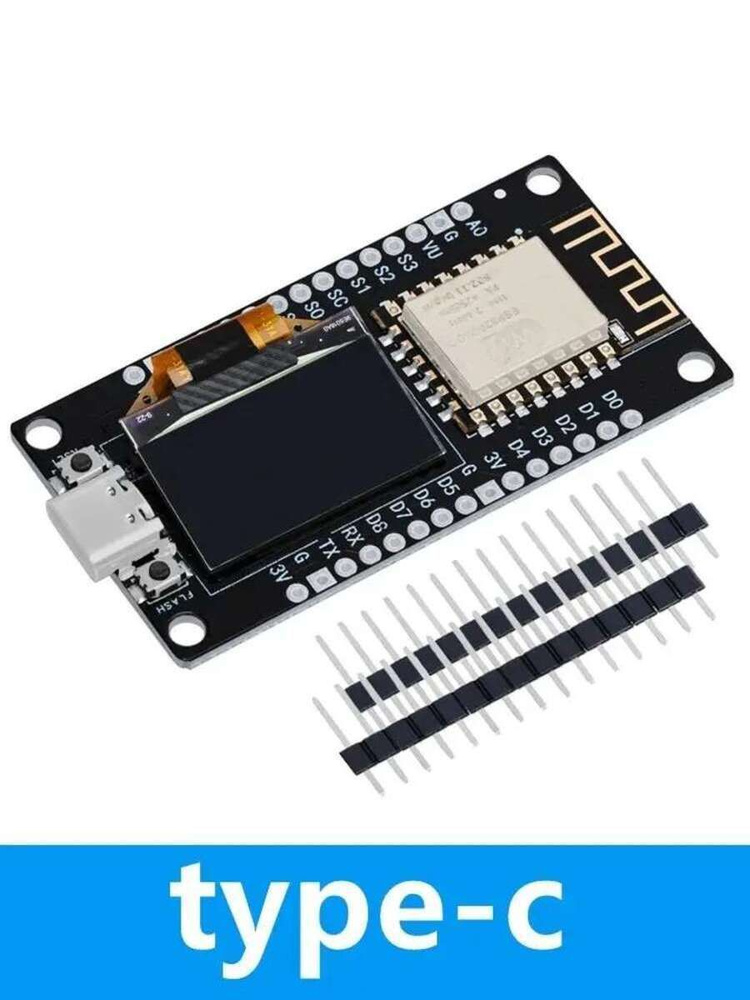 NodeMCU ESP8266 Development Board с 0,96 дюймовым OLED дисплеем CH340G ...