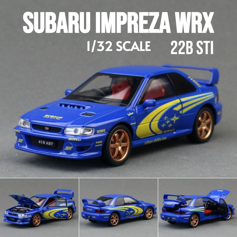 JDM DIECAST CAR 1/32 Коллекционная металлическая машина Subaru Impreza ...