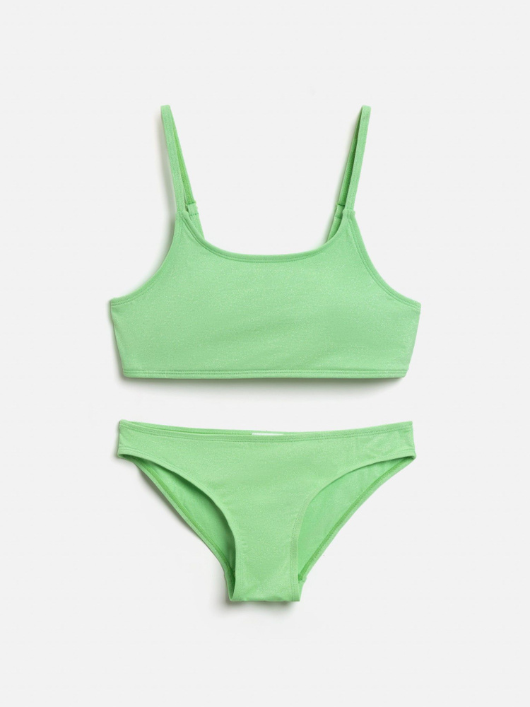 Купальник раздельный Девочки Acoola салатовый, размер 146, 152 Плавание, Аквааэробика Китай ...