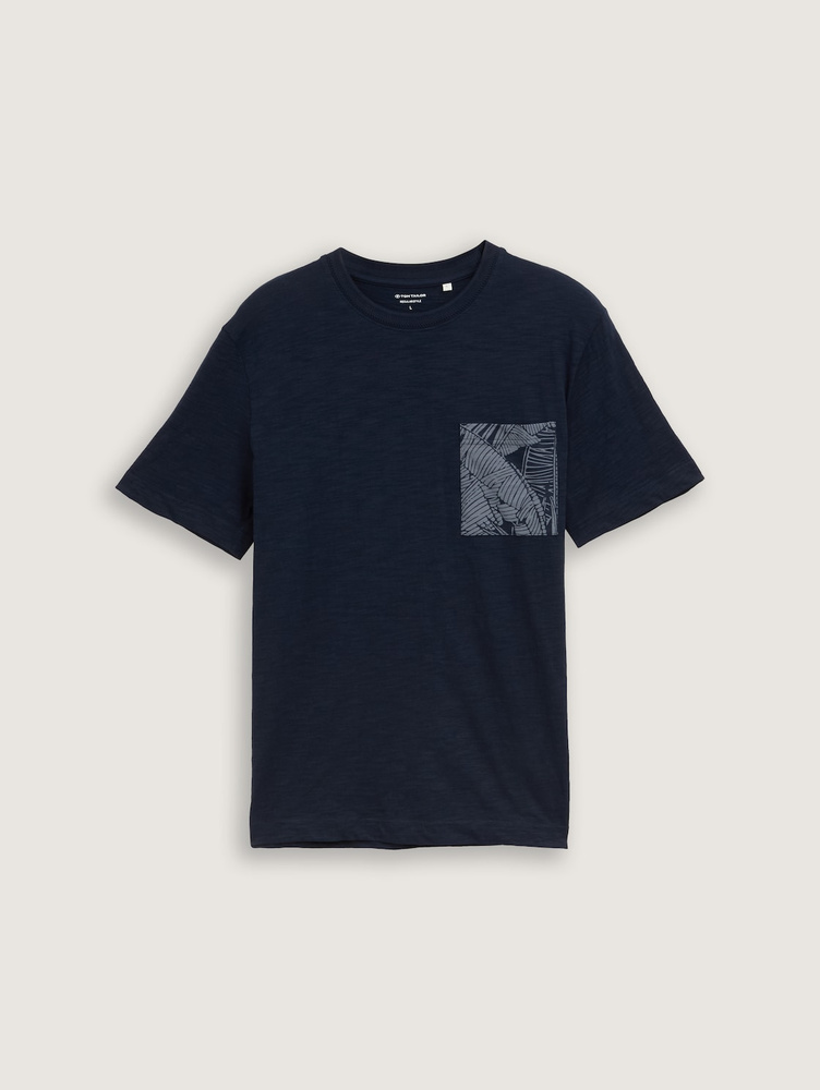 Футболка Мужской Tom Tailor темно-синий, размер 46 Хлопок Бангладеш купить c доставкой на OZON ...