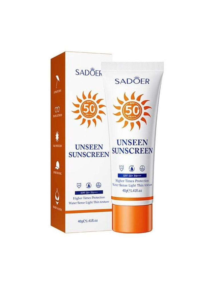Солнцезащитный крем SADOER UNSEEN SUNSCREEN SPF PA+++ 50 ,для лица и тела ,невидимая защита ...