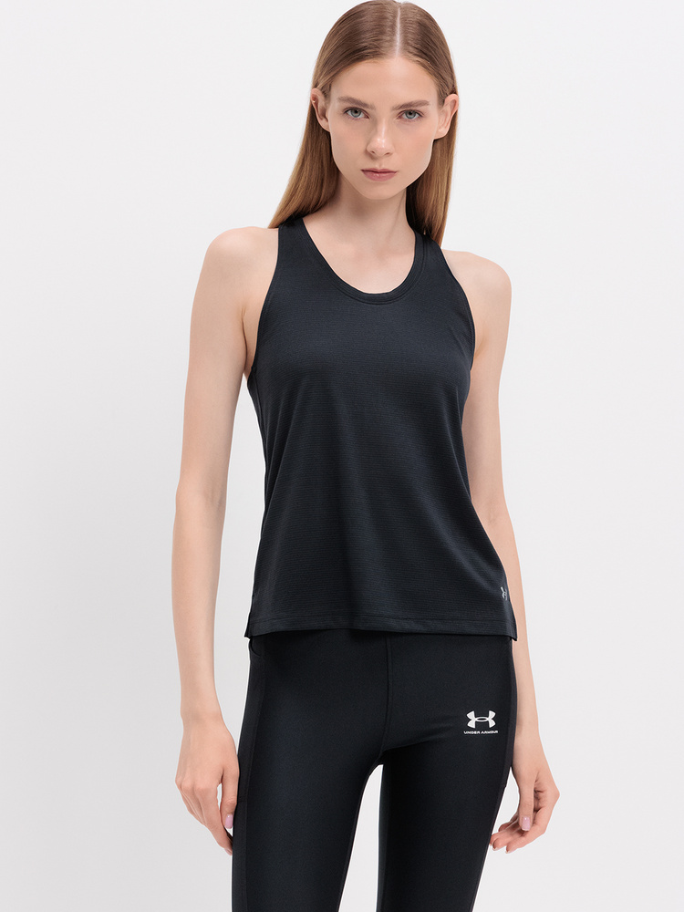 Майка Under Armour UA STREAKER SINGLET, спортивная, женская, чёрная, из ...