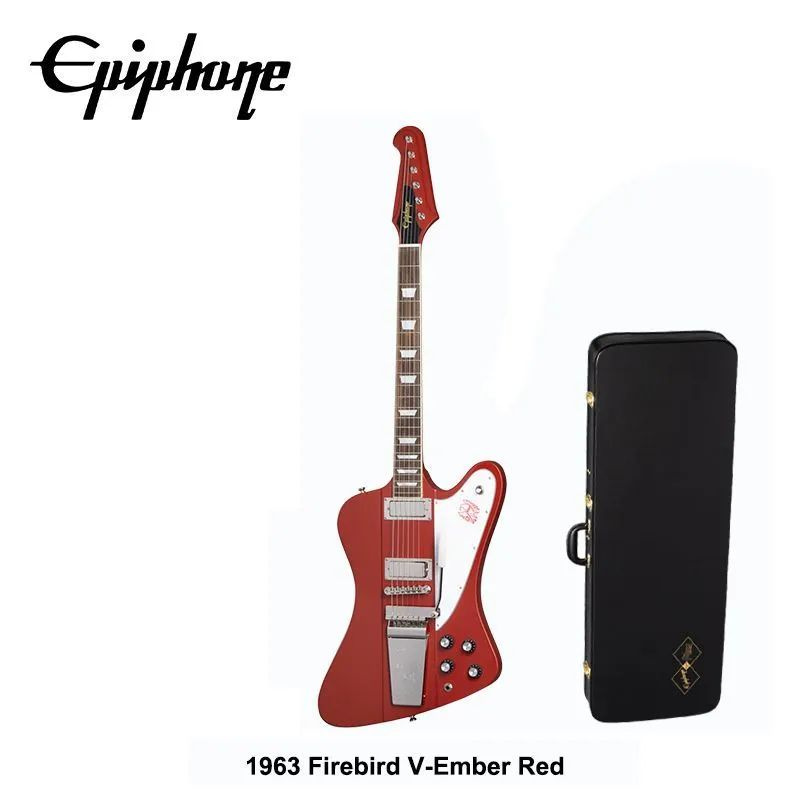Epiphone 1963 Firebird V-Ember Red Профессиональная электрогитара ...