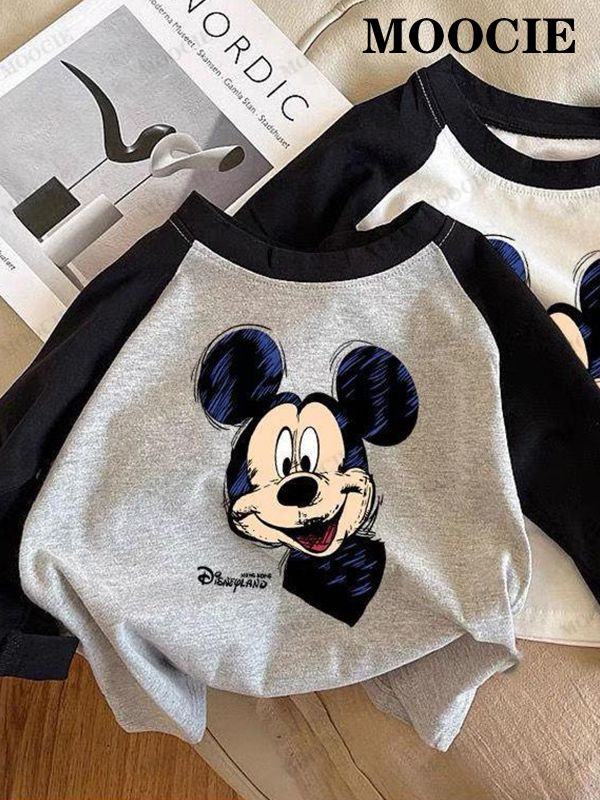 Лонгслив Девочки, Мальчики MOOCIE серый, размер 140 Хлопок Повседневный купить c доставкой на ...