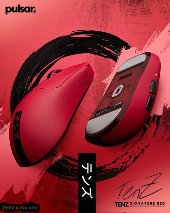 Игровая мышь Pulsar TenZ Signature RED Edition , красный купить c ...
