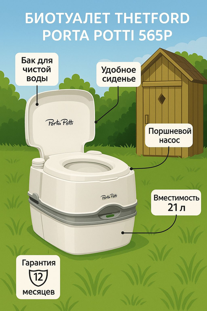 Биотуалет THETFORD Porta Potti 565P купить на OZON по низкой цене ...