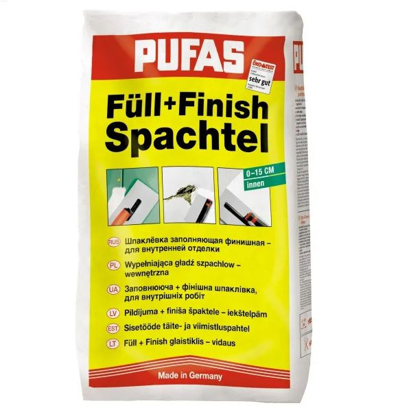 Pufas Full+Finish (№1) шпаклевка гипсовая финишная 20 кг купить на OZON ...