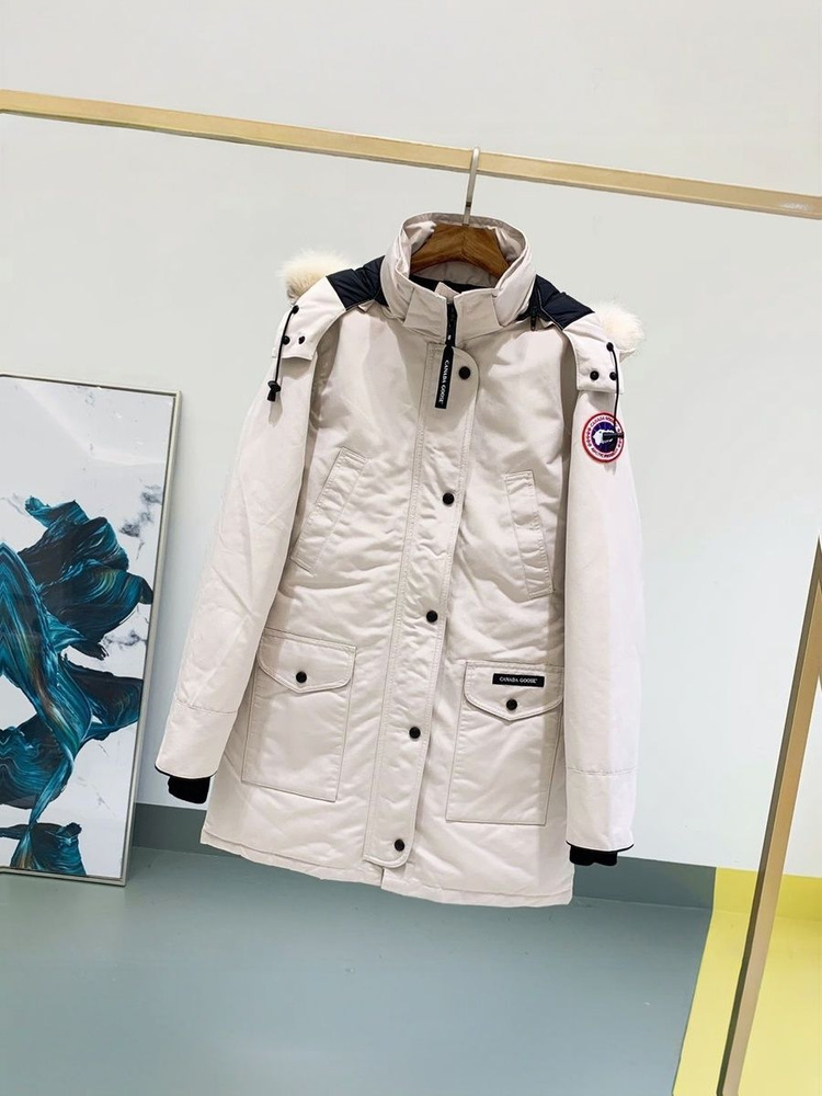 Пуховик Женский CANADA GOOSE Пряжки бежевый нейтральный съемный ...