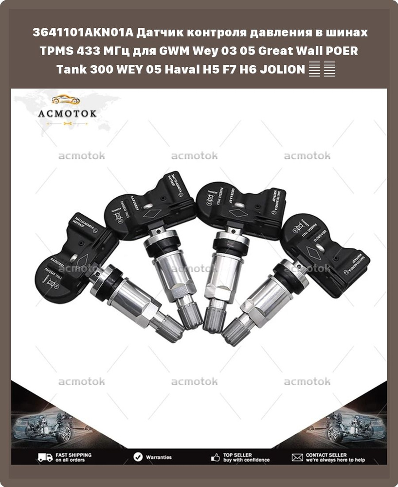 3641101AKN01A Датчик контроля давления в шинах TPMS 433 МГц для GWM Wey 03 05 Great Wall POER ...