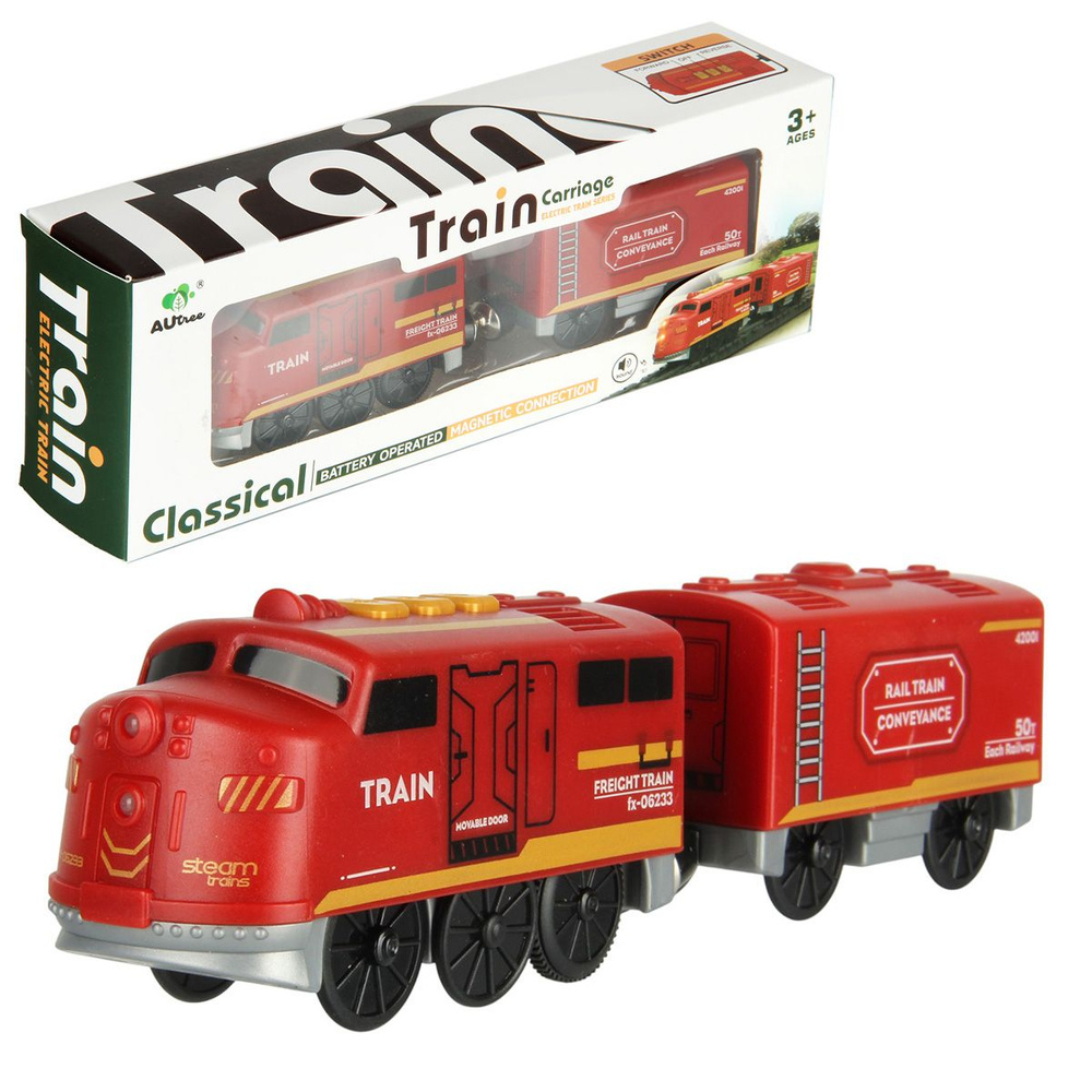 Игрушка детский поезд со светом, на батарейках Veld Co купить на OZON ...