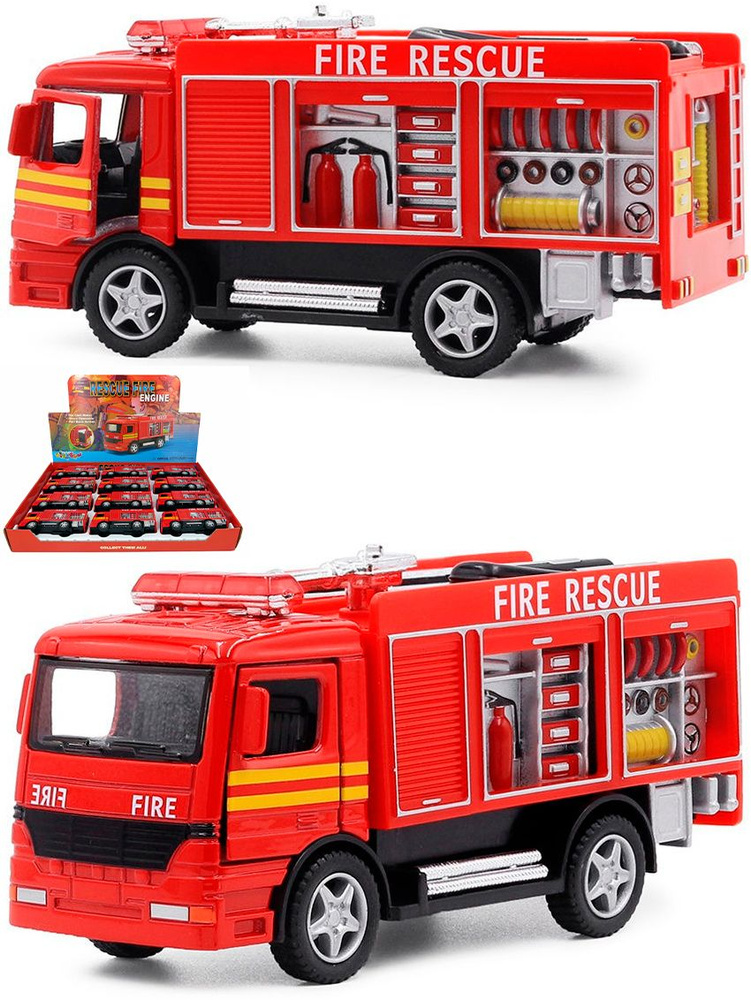 Модель машины KINSMART 1:32 Rescue Fire Engine купить на OZON по низкой ...