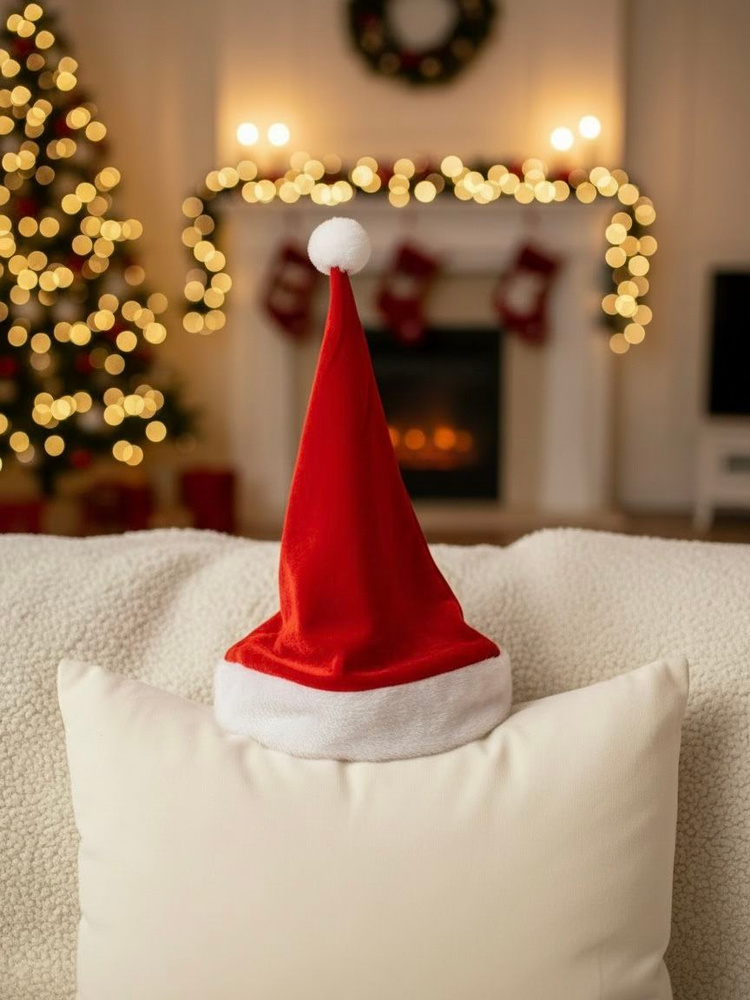 Шапка новогодняя колпак купить c доставкой на OZON по низкой цене ...