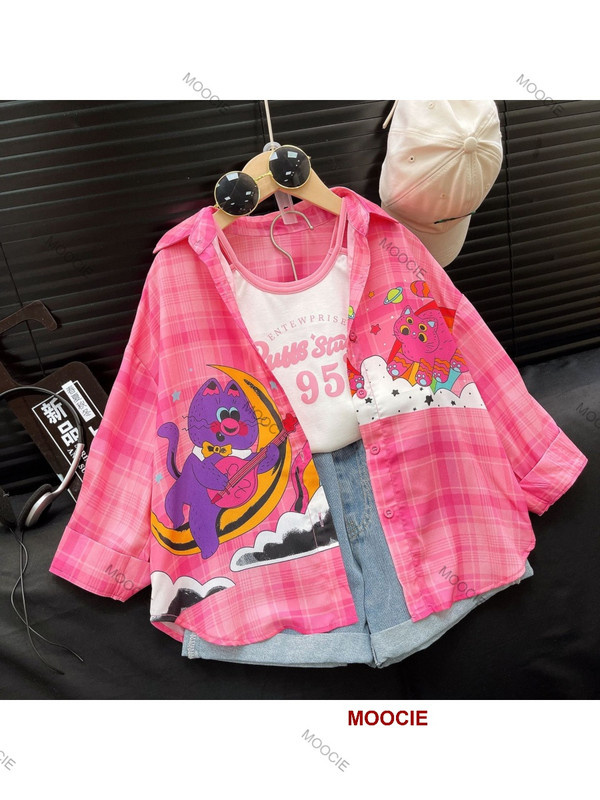 Комплект одежды Девочки MOOCIE Повседневный с шортами пыльная роза, размер 32 Полиэстер ...