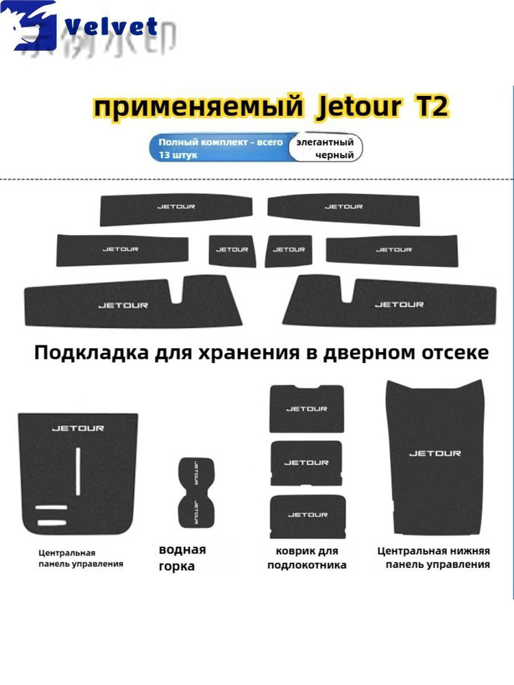 Антискользящие коврики вкладыши в ниши автомобиля Jetour Traveller T2 ...