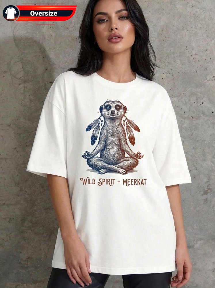 Футболка Женский THE WOLF BAND для спорта молочный, белый Короткий ...